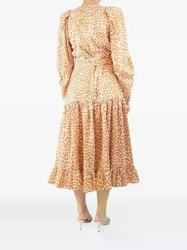 Ulla Johnson Leopard-print Tiered Midi Dress