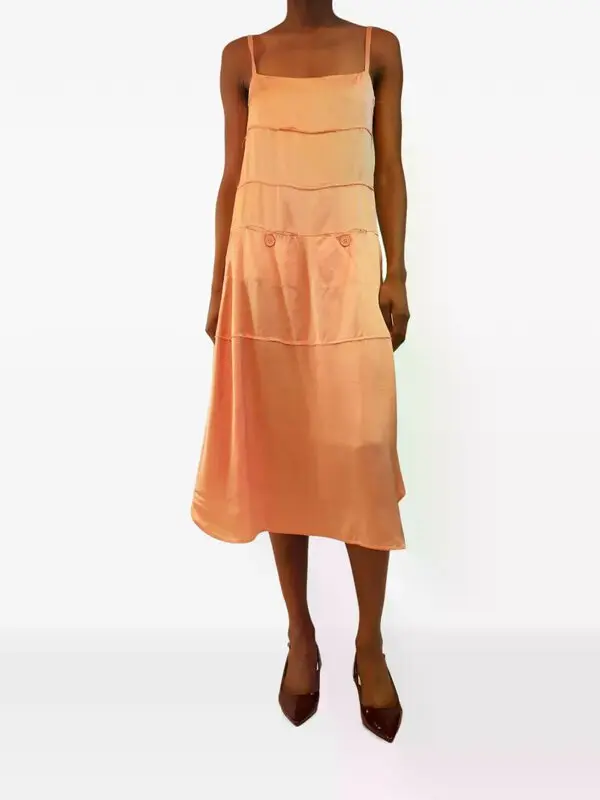 Carven Square-neck Tiered Midi Dress
