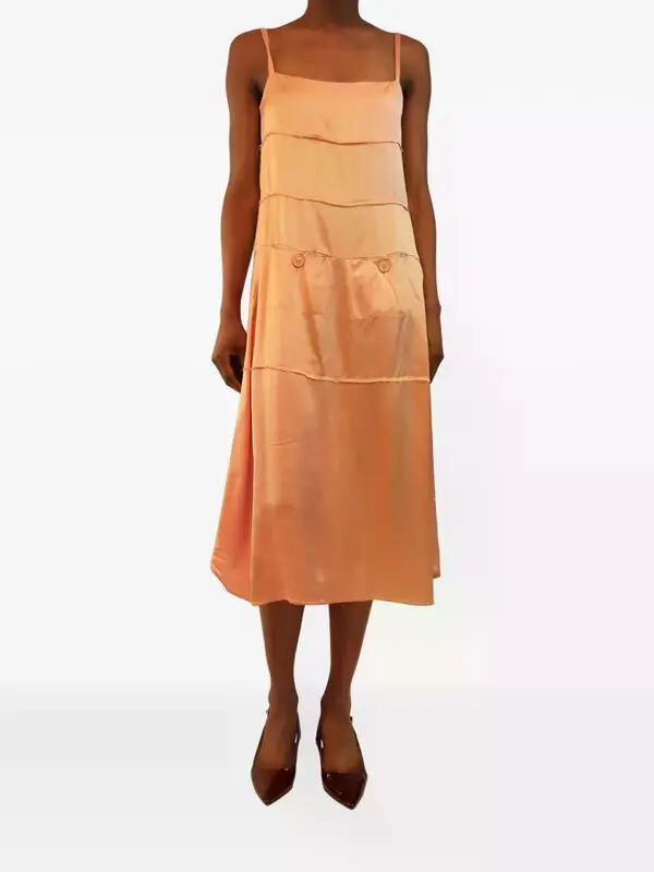 Carven Square-neck Tiered Midi Dress