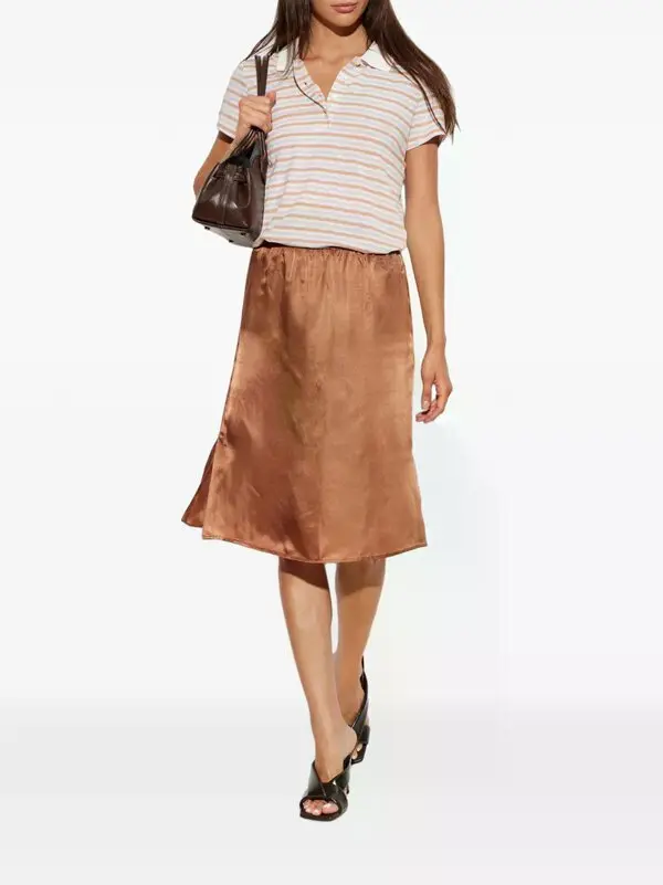 FRAME Striped Short-sleeve Polo Shirt - Neutrals