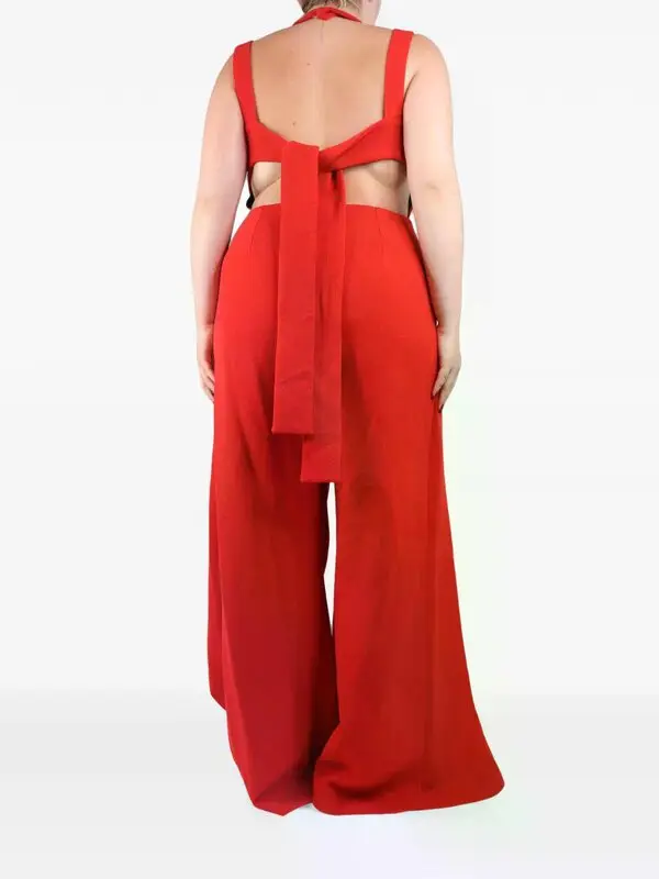 EMILIA WICKSTEAD Wool Crepe Wide-leg Jumpsuit