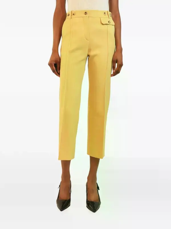 Celine Cropped Trousers With Button Detail