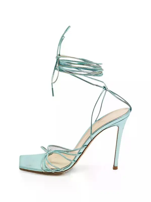 GIANVITO ROSSI Sylvie Heeled Sandals - Blue