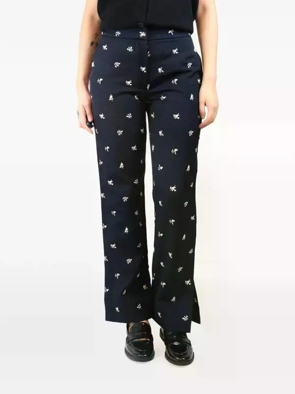 Erdem Floral Jacquard Trousers