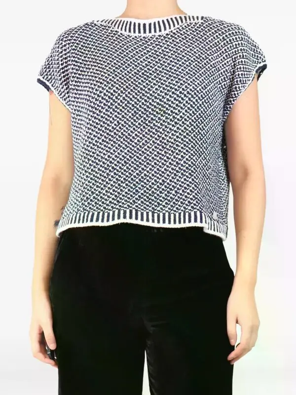 Carolina Herrera Sleeveless Knit Blouse - Blue