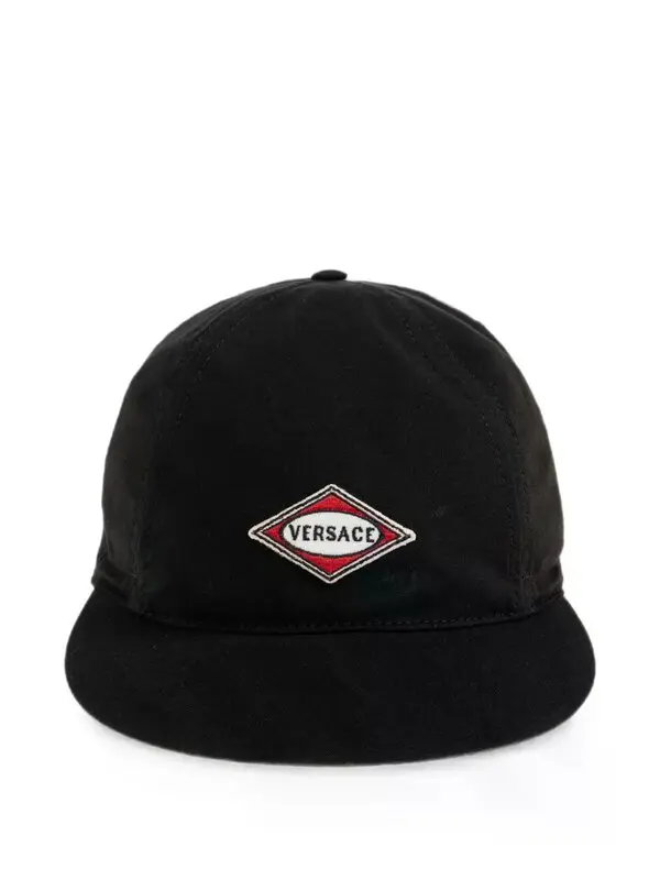 Versace Logo Patch Baseball Cap - Black
