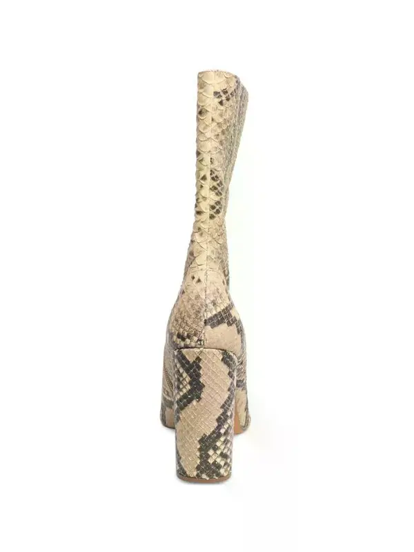ADIDAS X YEEZY Pointed-toe Snakeskin-effect Boots