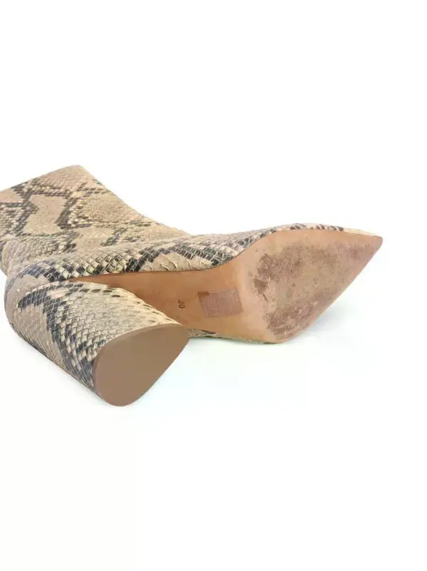 ADIDAS X YEEZY Pointed-toe Snakeskin-effect Boots