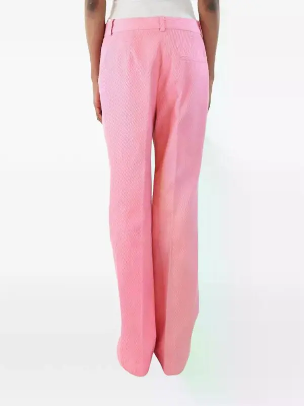 Victoria Beckham Corduroy-texture Straight-leg Trousers