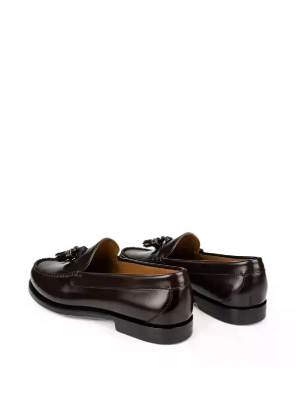 G.H.BASS Chocolate Leather Tassel Detail Loafers - Brown