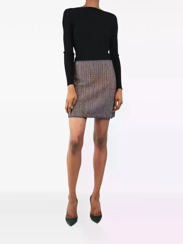 Theory Houndstooth Mini Skirt