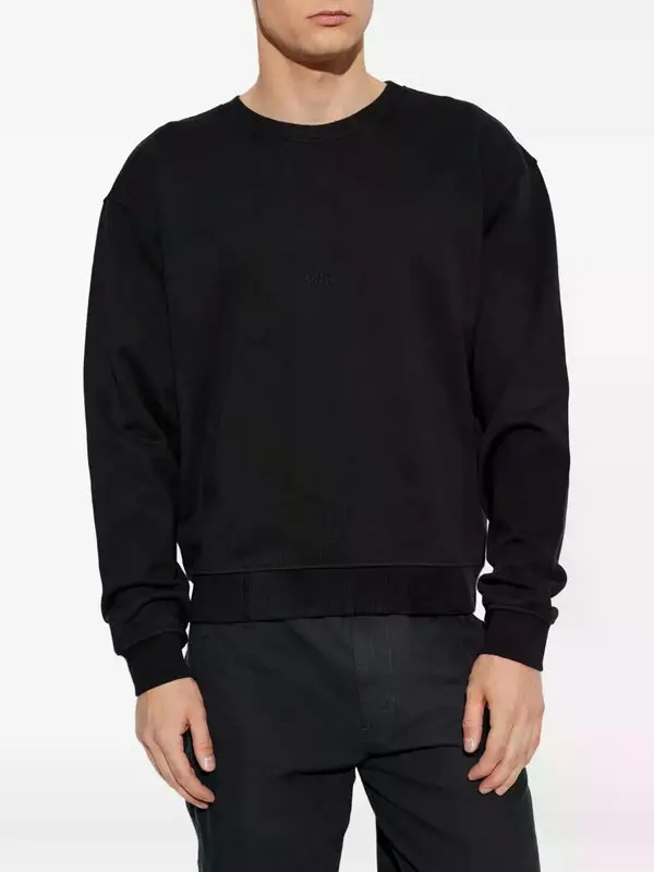DIESEL® Embroidered Logo Crew Neck Sweater