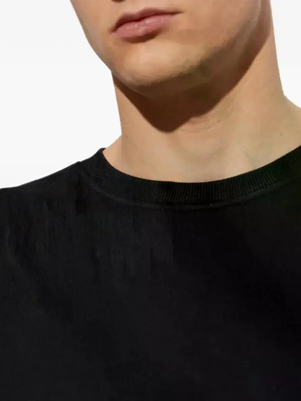 DIESEL® Embroidered Logo Crew Neck Sweater