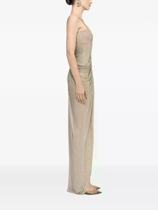NISSA Crystal-embellished Tulle Maxi Dress