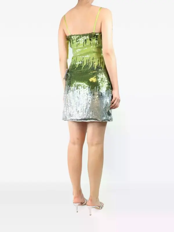 Jovani Sequin-embellished Spaghetti-strap Mini Dress