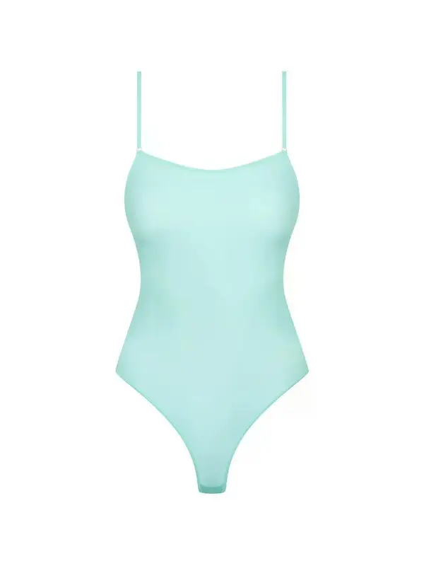 MAISON CLOSE Double Sens Pastel Thong Bodysuit - Blue