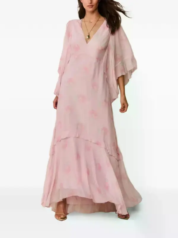 LoveShackFancy Brinley Floral Print Maxi Dress