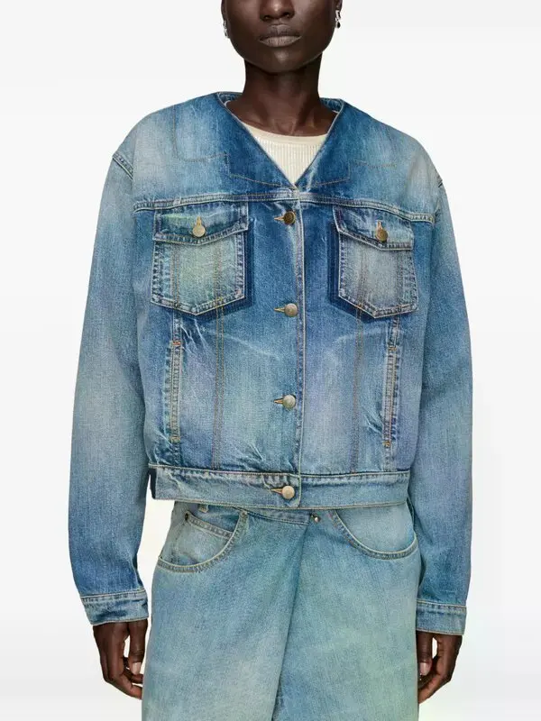 MAISON MARGIELA Foldable Collar Denim Jacket