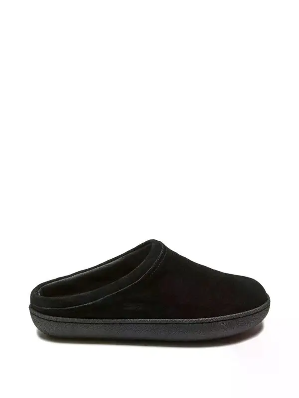 Suicoke Leather Slippers - Black
