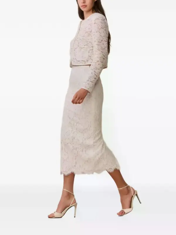 LoveShackFancy Ilse Lace Midi Skirt