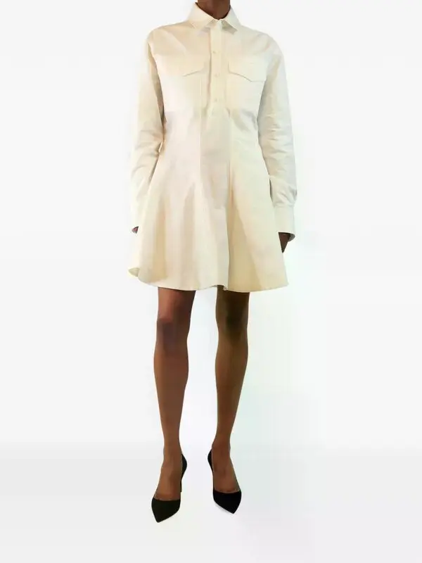 Alaïa Long-sleeve Pleated Mini Dress