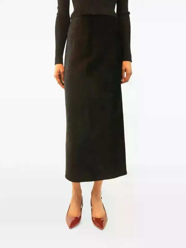 Alaïa Fleece Midi Skirt