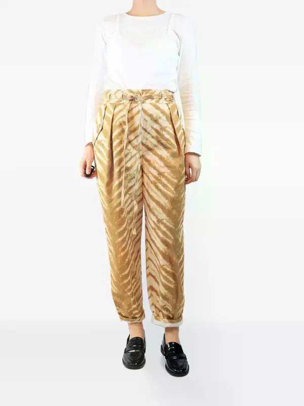 Ulla Johnson Animal Print Drawstring Trousers