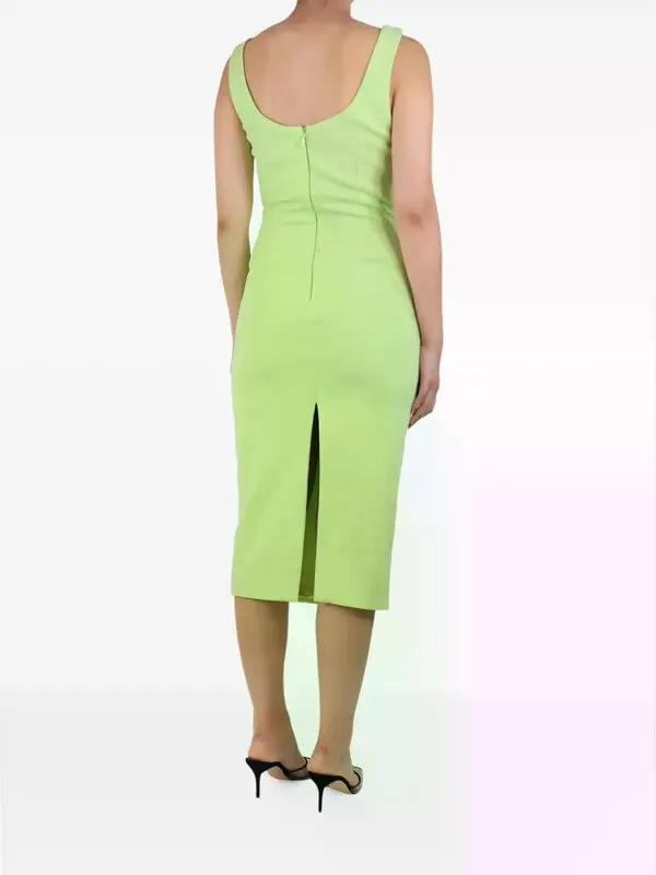 Osman Sleeveless Twist Detail Midi Dress With Cut-out Detailing