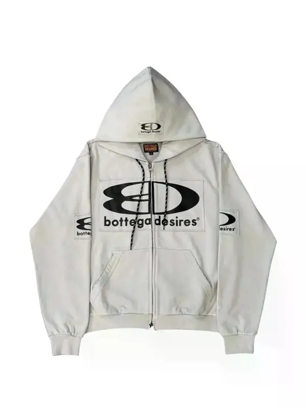 BOTTEGA DESIRES Logo-print Zip-up Hoodie