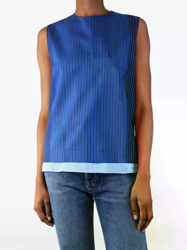Marni Virgin Wool Pinstripe Sleeveless Top
