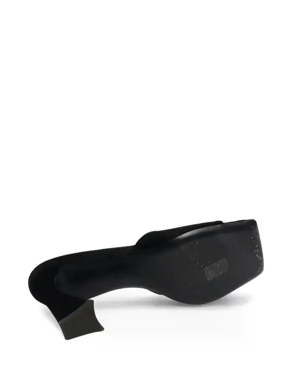 GIUSEPPE ZANOTTI Square-toe Velour Sandals
