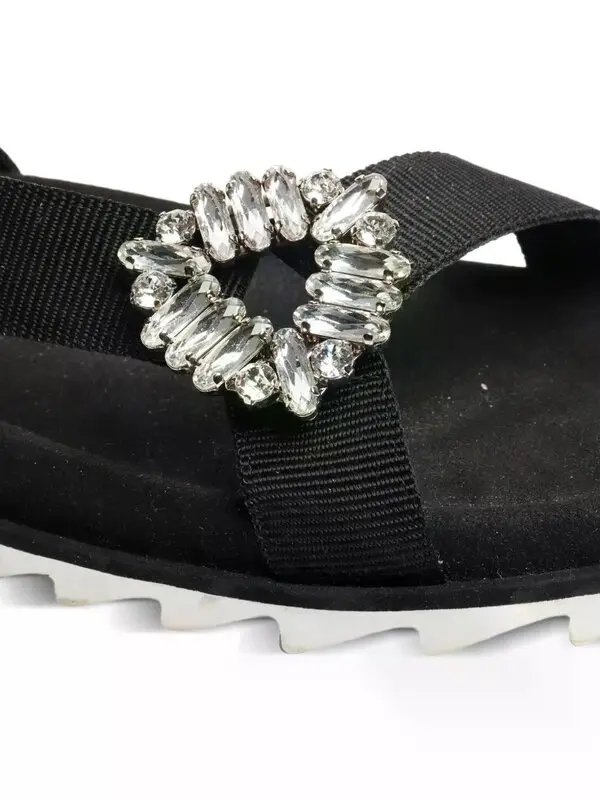 ROGER VIVIER Diamanté Touch-strap Sandals