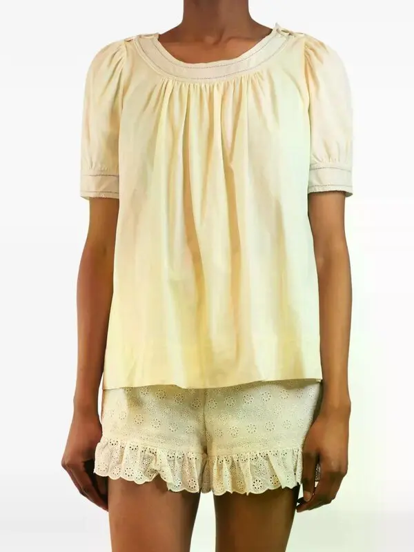 Chloé Gathered Short-sleeve Top