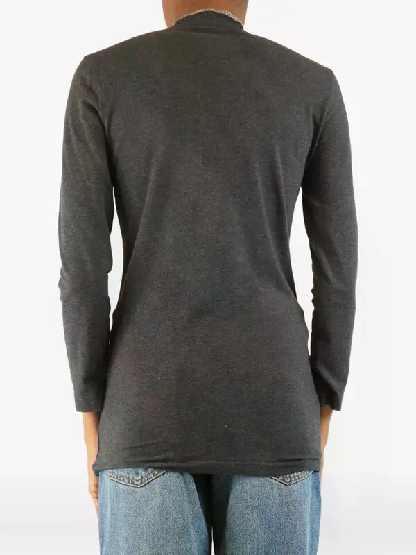 Brunello Cucinelli Monili V-neck Long-sleeve Top