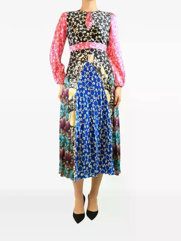 DURO OLOWU VINTAGE Printed Midi Dress