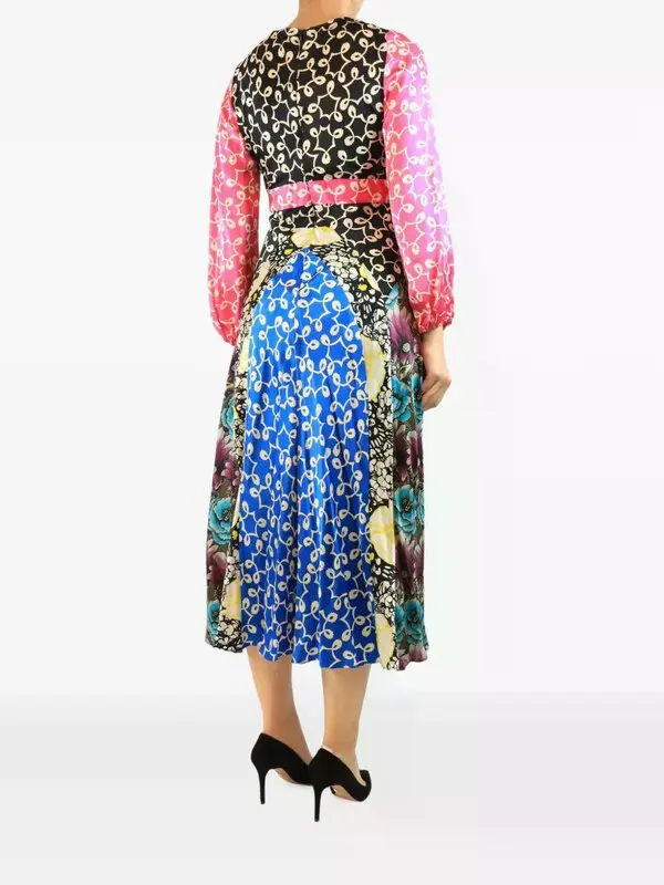 DURO OLOWU VINTAGE Printed Midi Dress