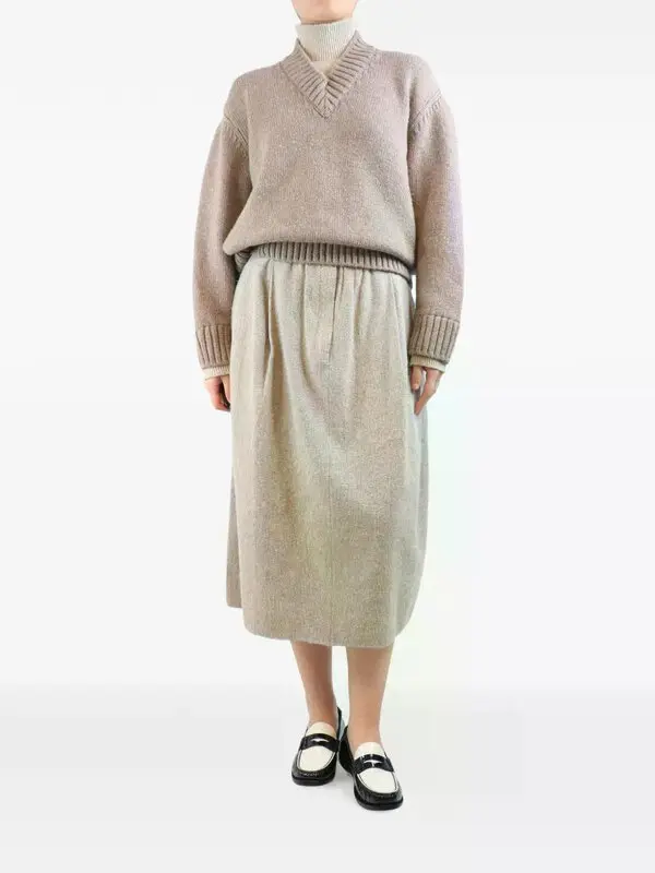 BOBOUTIC Pleated Midi Skirt