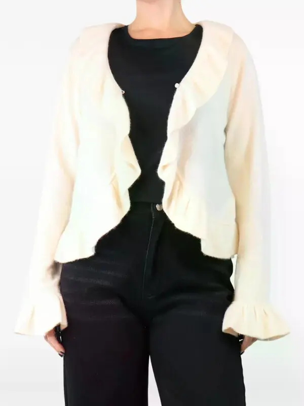 SHYLA Frilly Cashmere Cardigan