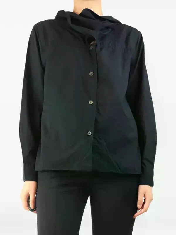 MARGARET HOWELL Cotton Pussy-bow Collar Shirt