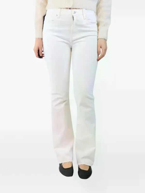 Paige Canyon Raw-hem Jeans - White