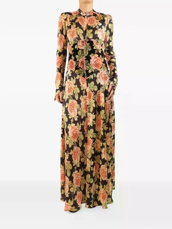 Rabanne Floral Print Maxi Dress