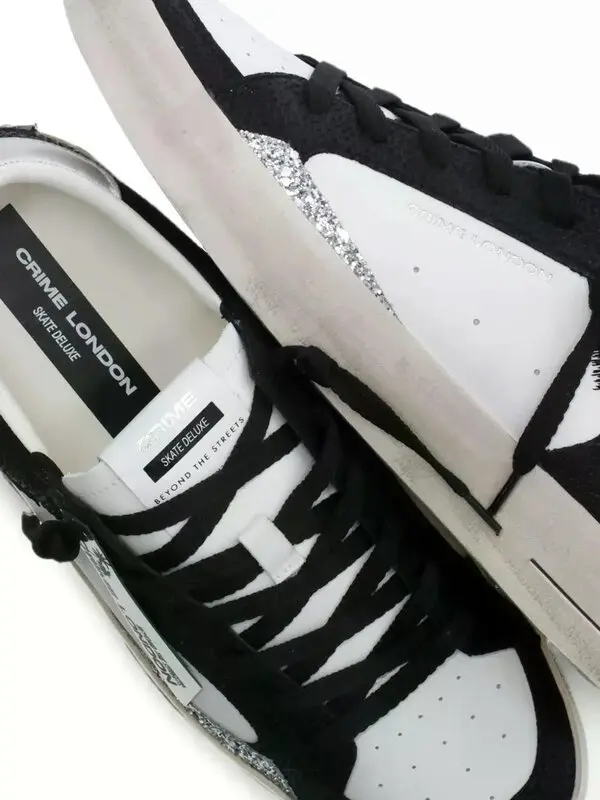 CRIME LONDON Skate Deluxe Glitter Detail Sneakers