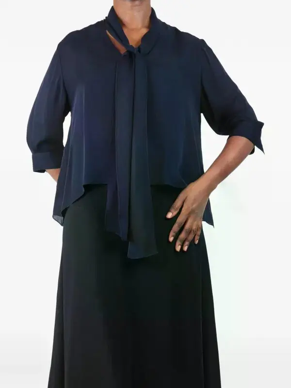 MORGANE LE FAY Silk Pussy-bow Blouse