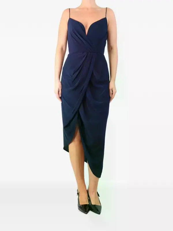 Zimmermann Silk Asymmetric Midi Dress - Blue