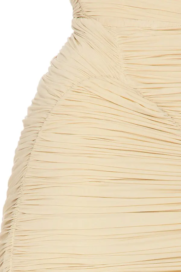 FRANCESCO MURANO Draped Mini Skirt - Peach Cream