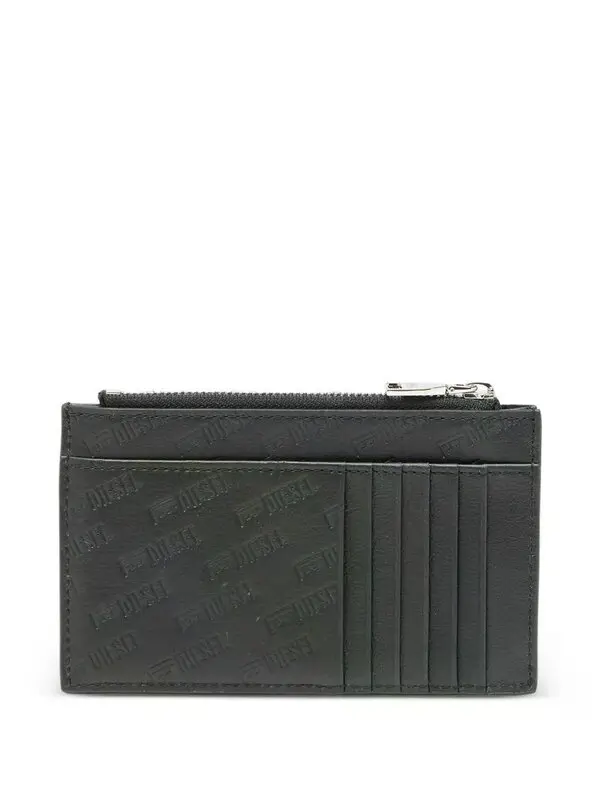 DIESEL® Monogram Embossed Card Case - Black