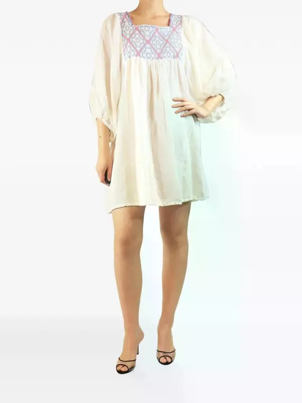 NINA LEUCA Nina Luca Embroidered Mini Dress