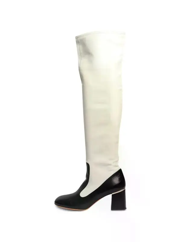 Celine Leather Knee-high Boots - White