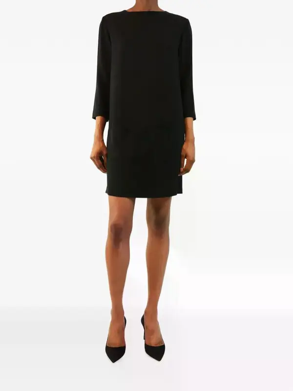 THE ROW Crepe Boat Neck Mini Dress