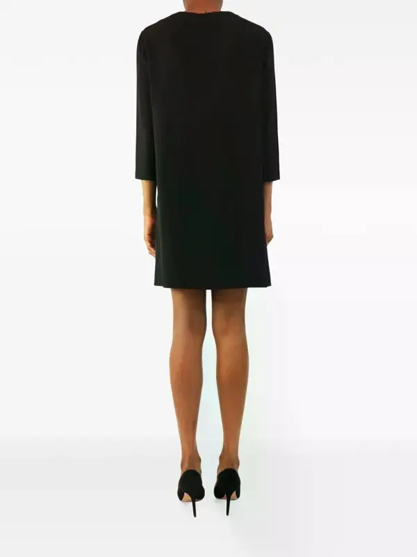 THE ROW Crepe Boat Neck Mini Dress